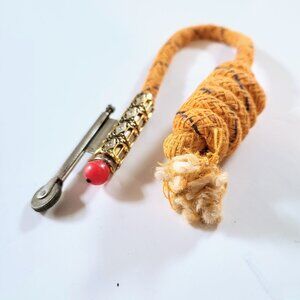 Other | Vintage Rope Lighter Rare Metal Filigree Grip Trench Lighter ...